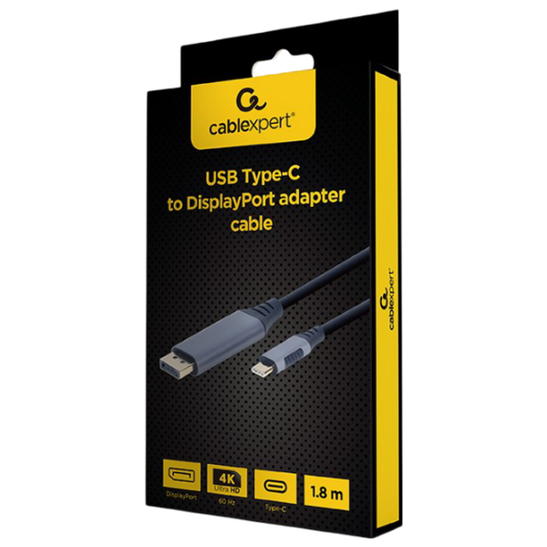 Cablu video Cablexpert CC-USB3C-DPF-01-6 USB Type-C / DisplayPort Black ...
